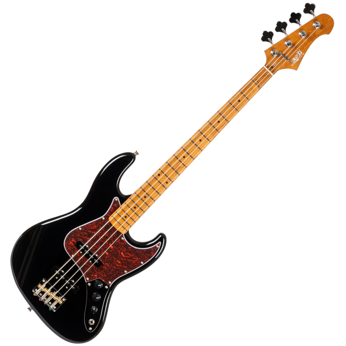 Jet Guitars JJB-300 BK Roasted Maple/Rosewood Bass - Black