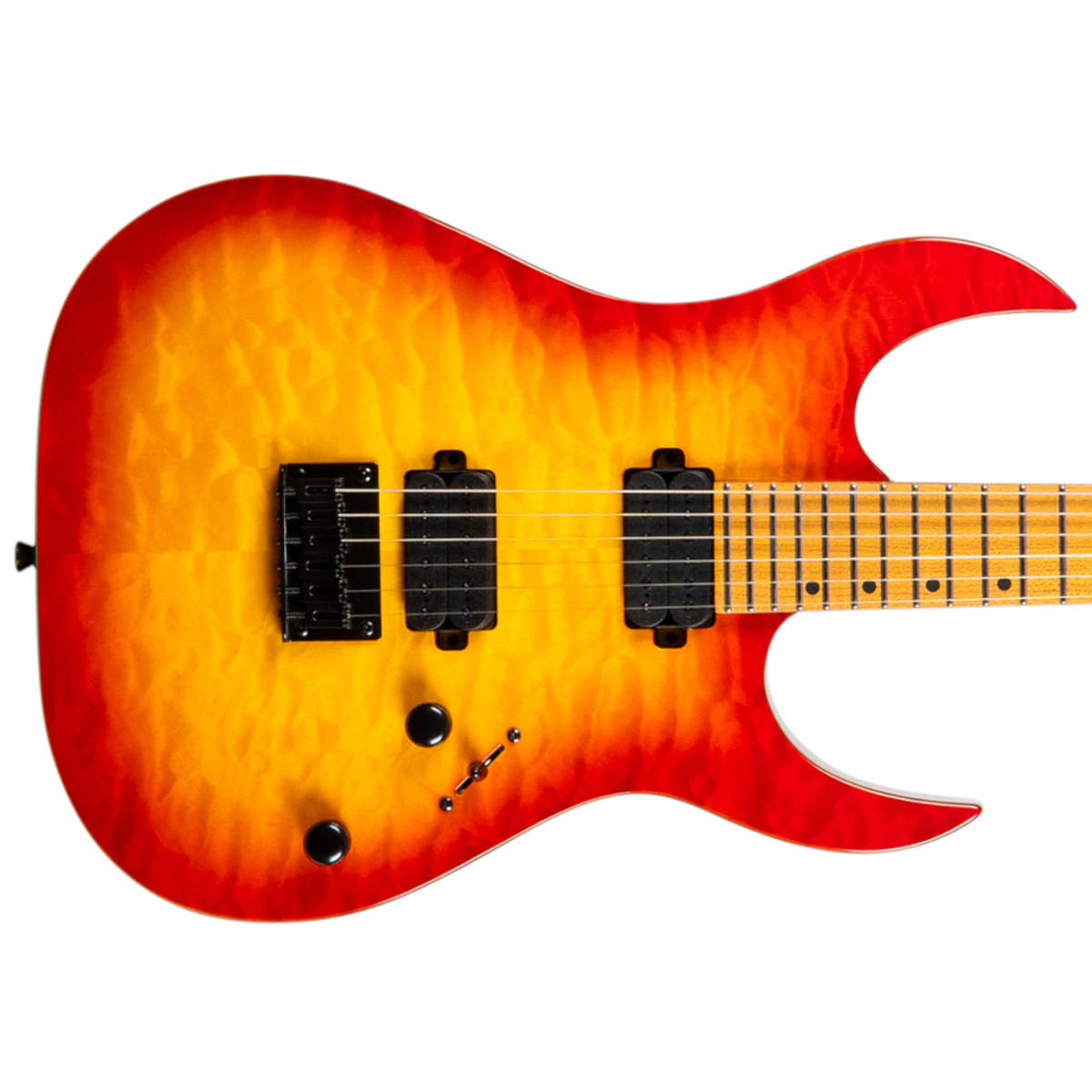 Spira Guitars S-500 QFB Quilted Maple - Fireburst