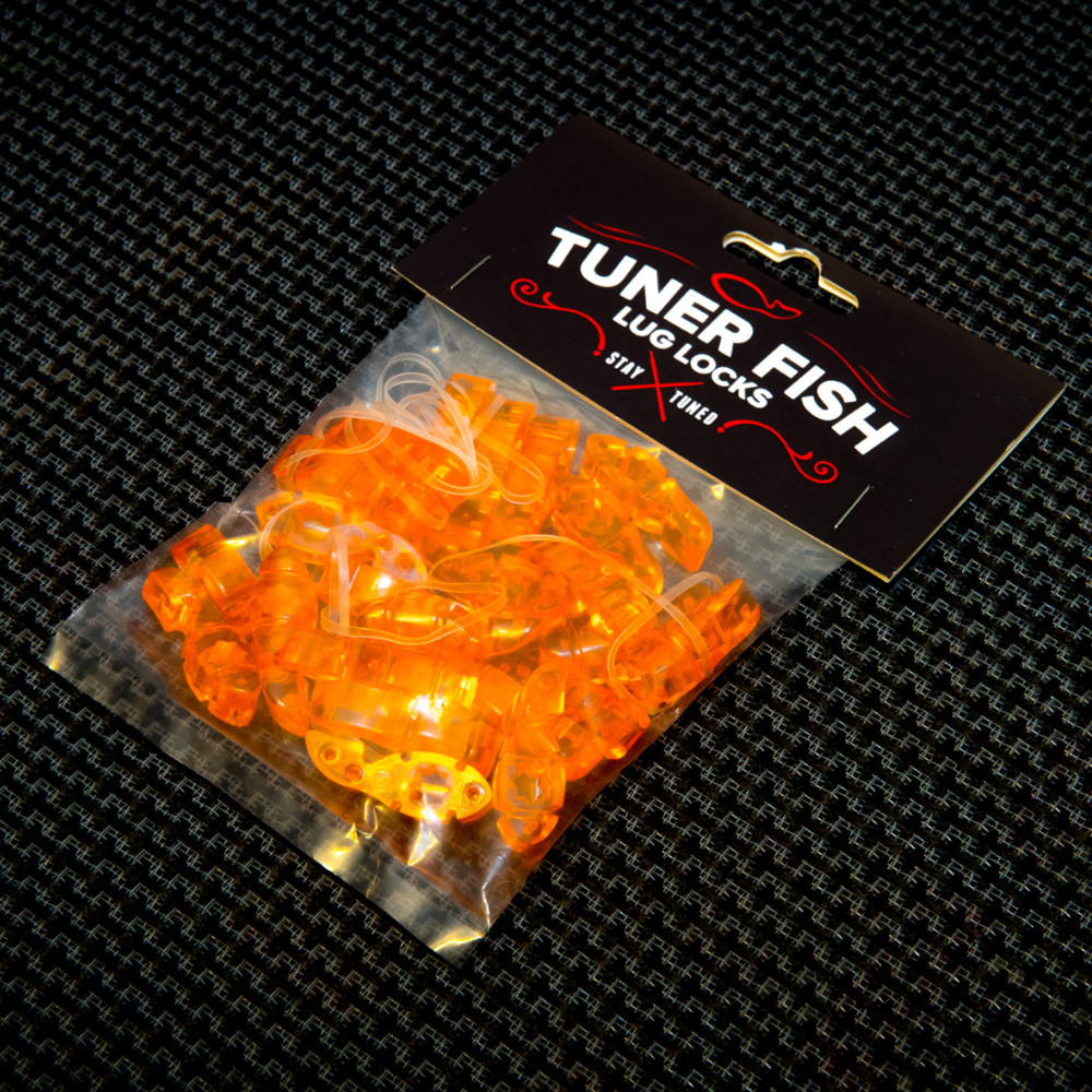 Tuner Fish Lug Locks Orange 24 Pack