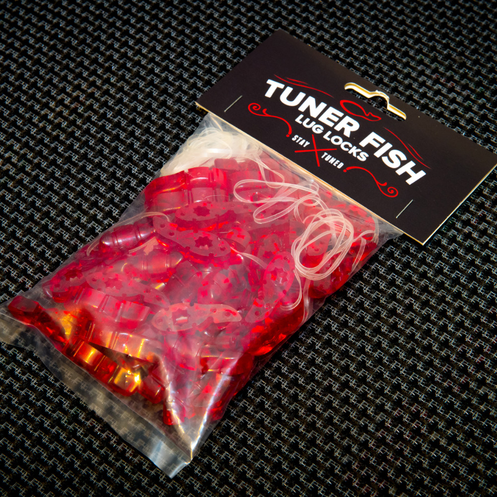 Tuner Fish Lug Locks Red 50 Pack
