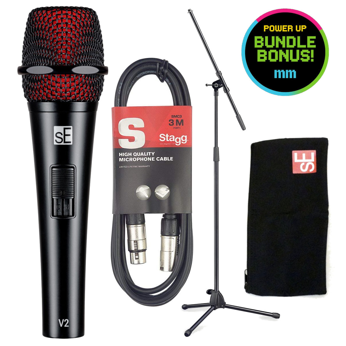 sE Electronics V2 Microphone Promo Pack with Cable and Stand
